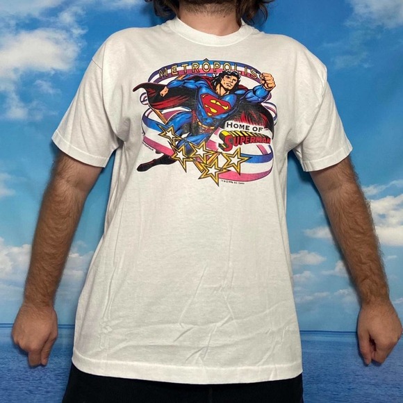 American Vintage | Shirts | Vintage 9s Superman Comic Tee Shirt Single ...